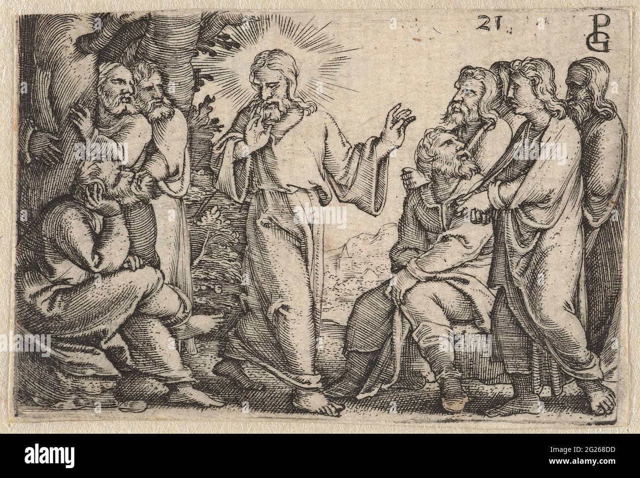 Christ teaches the disciples; Life of Christ Stock Photo - Alamy