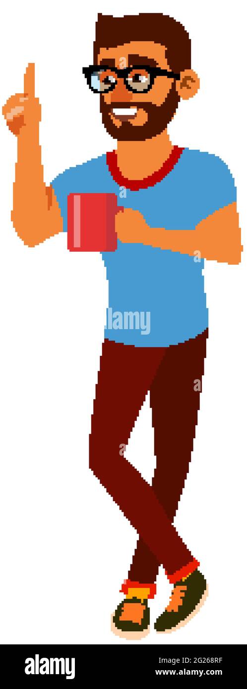 latin man proposing idea for resolve problem cartoon vector Stock ...