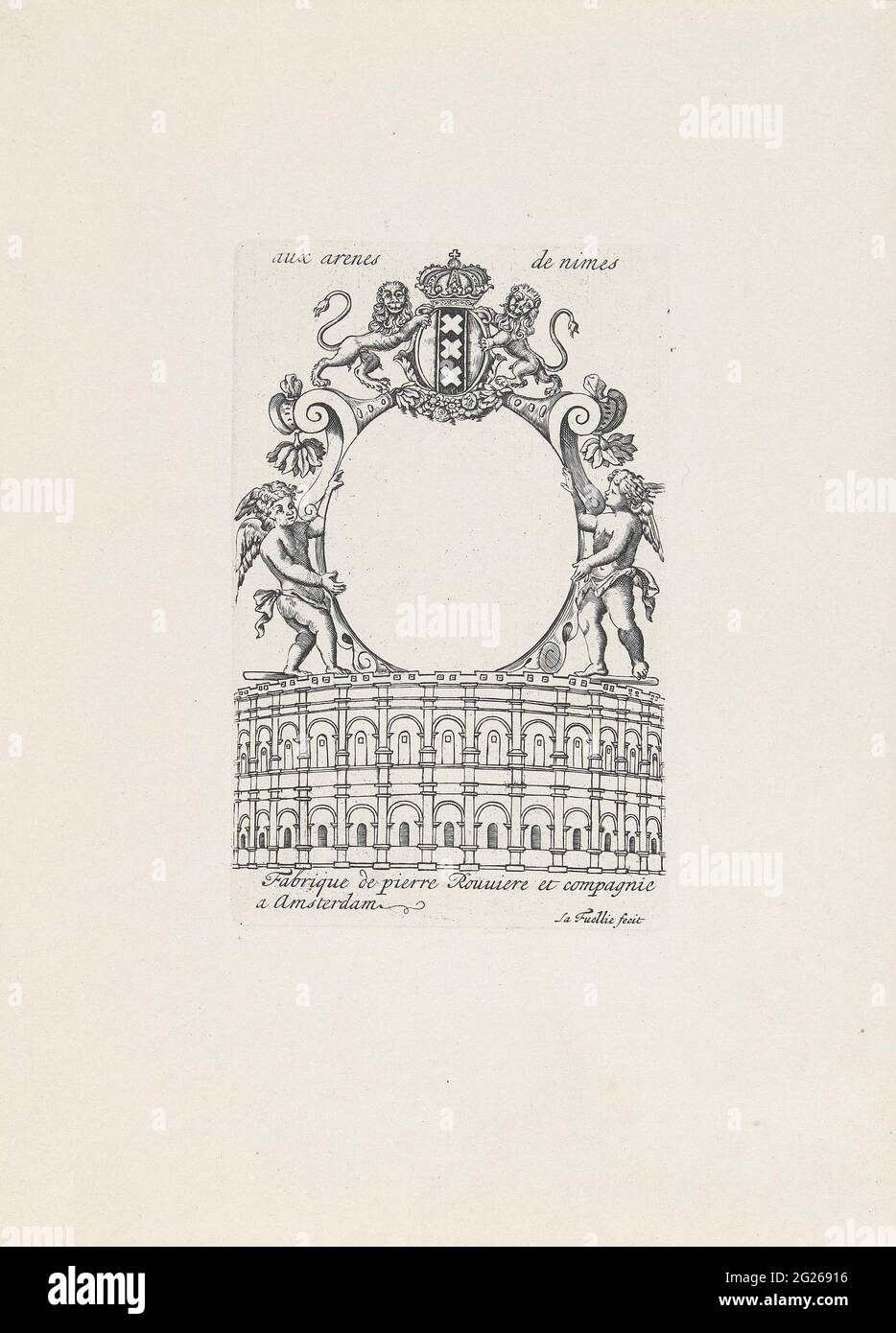 Arena of Nimes; Aux Arenes de Nimes. Advertising rack of the Pierre ...