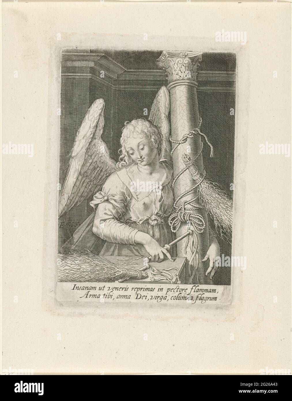 Angel with the column, rod and whip; Passion tools; Theatrum Passionis ...