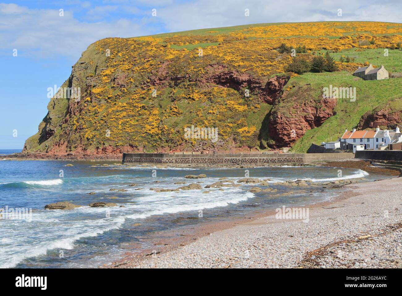 Pennan, a small village in Aberdeenshire, Scotland. Consisting of a ...