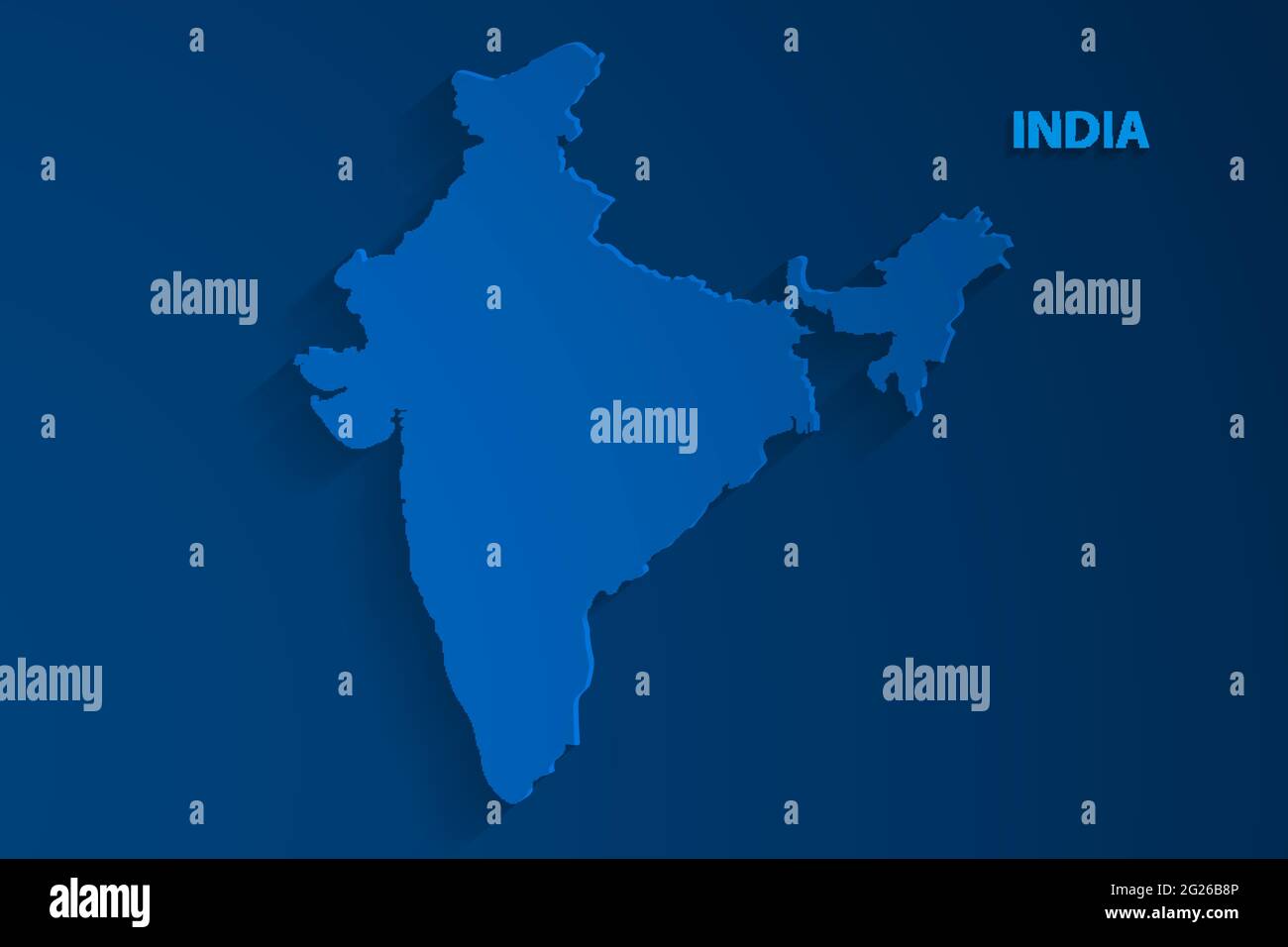 Blue India map background, vector, illustration, eps 10 file Stock ...