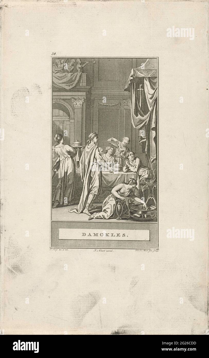 Sword of Damocles; Damokles. Dionysius has invited Damocles to eat at ...
