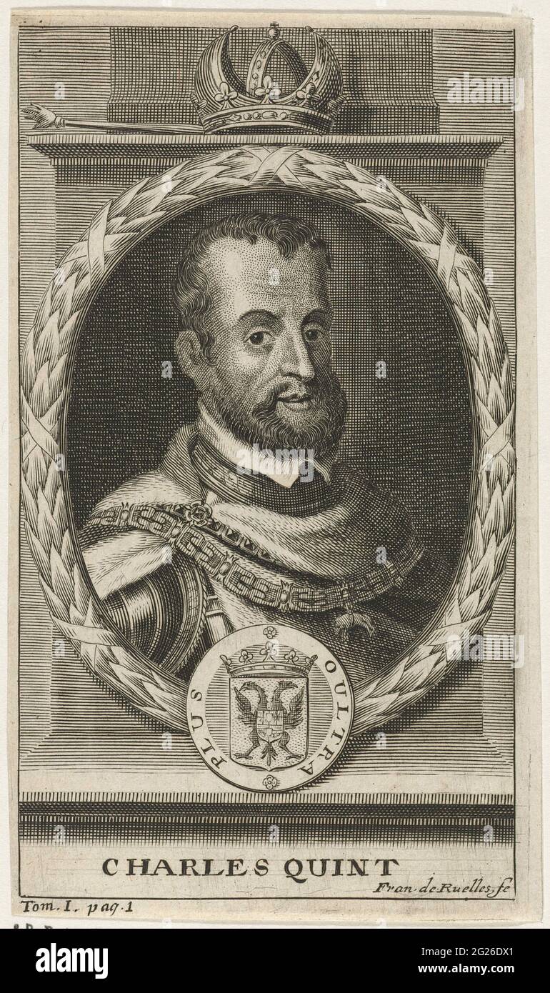 Portrait of emperor Karel V. Portrait of Karel v van Habsburg, german ...
