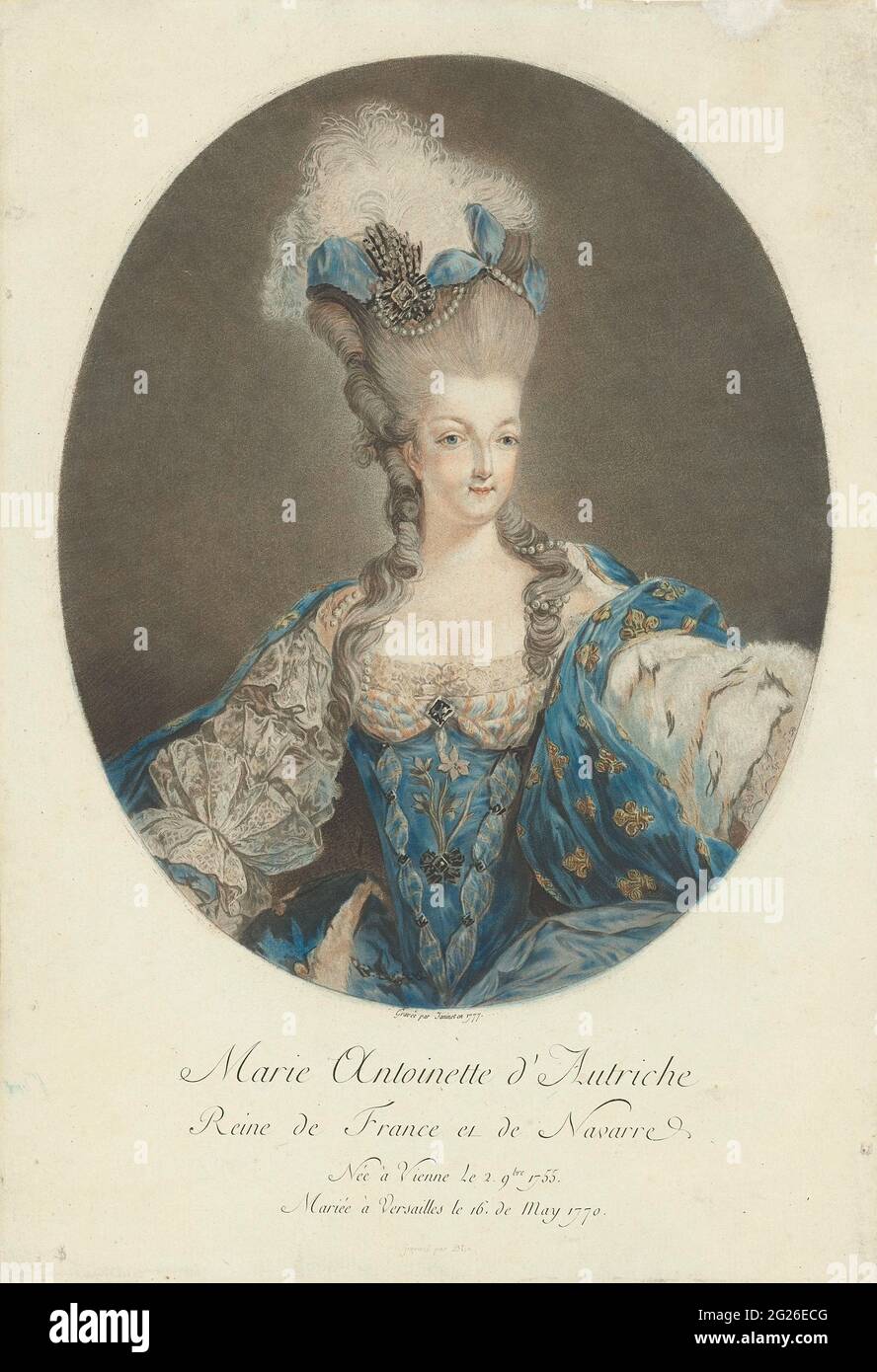Portrait of Marie Antoinette; Marie Antoinette d'Aurtiche, Reine de ...