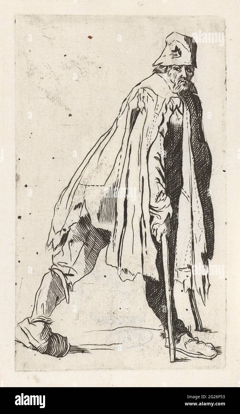 Beggar with a stick, seen on the right; Les Gueux / Les Mendiants / Les ...