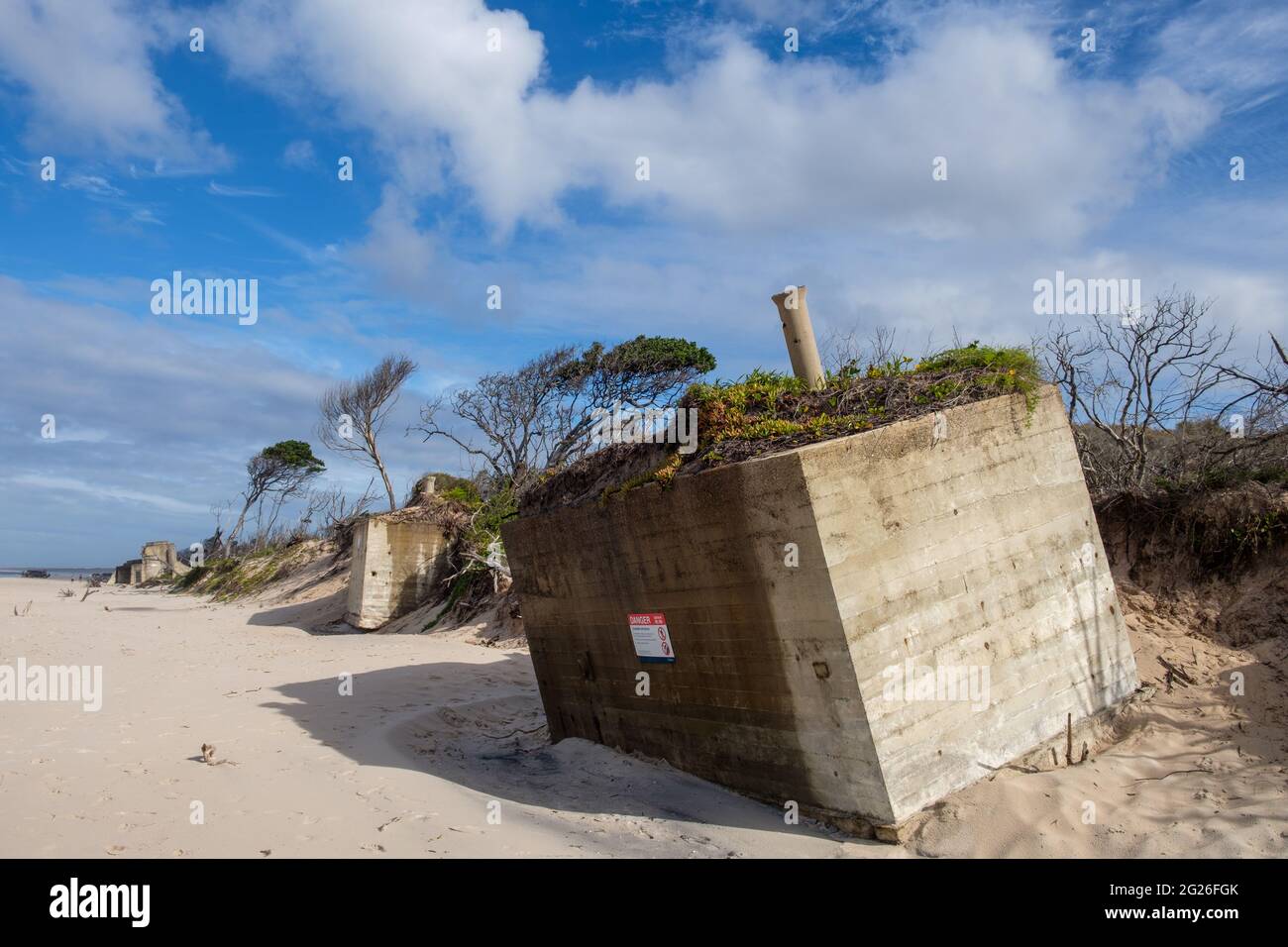 Old WW2 fortifications on Bribie Island Stock Photo - Alamy