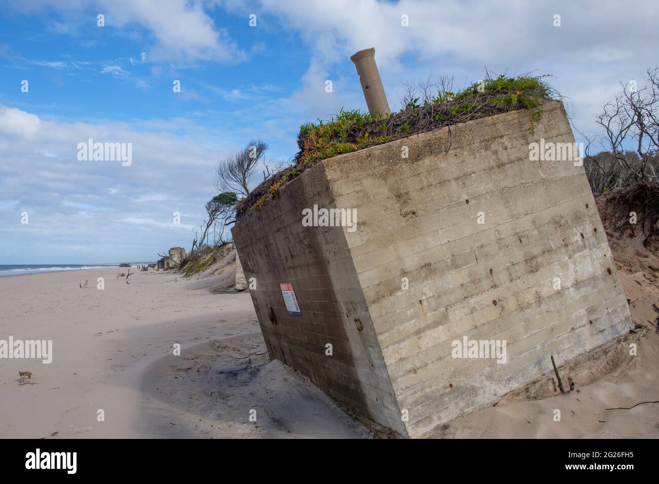 Old WW2 fortifications on Bribie Island Stock Photo - Alamy