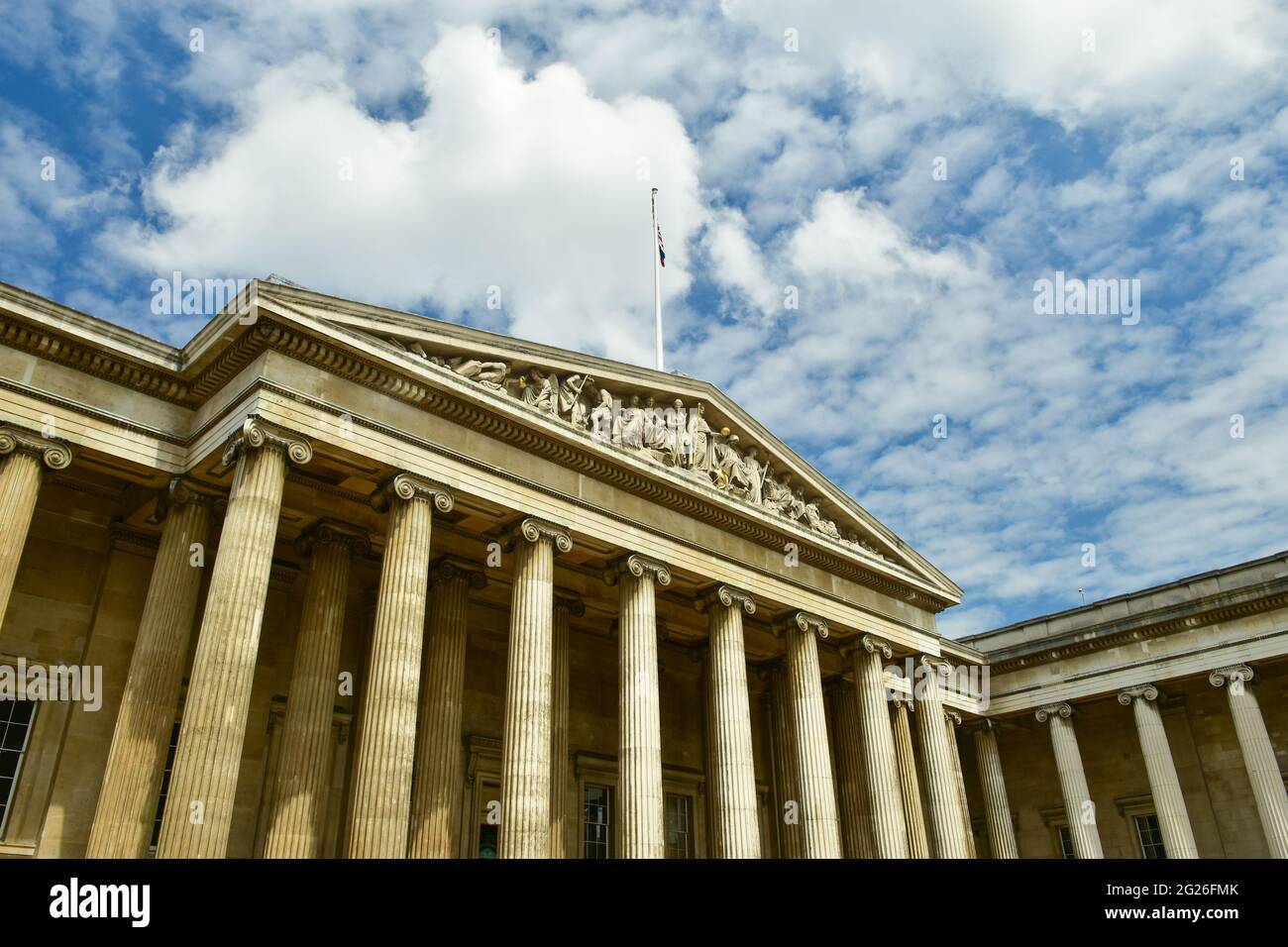 The entrance of British Museum, London, one of the world's leading ...