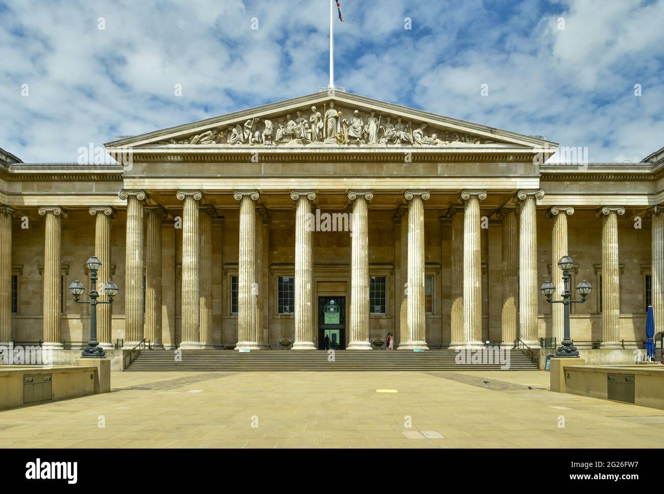 The entrance of British Museum, London, one of the world's leading ...