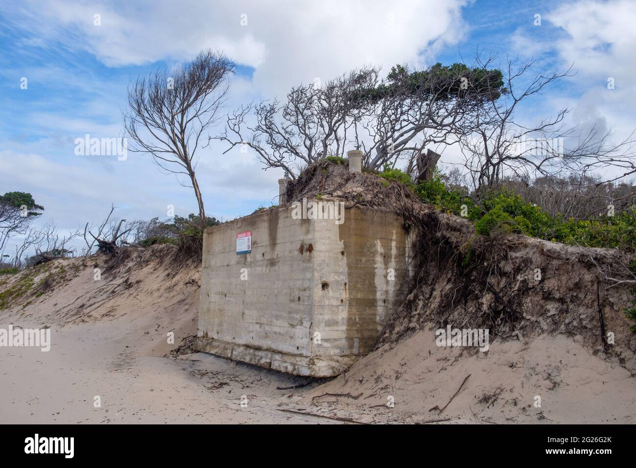 Old WW2 fortifications on Bribie Island Stock Photo - Alamy