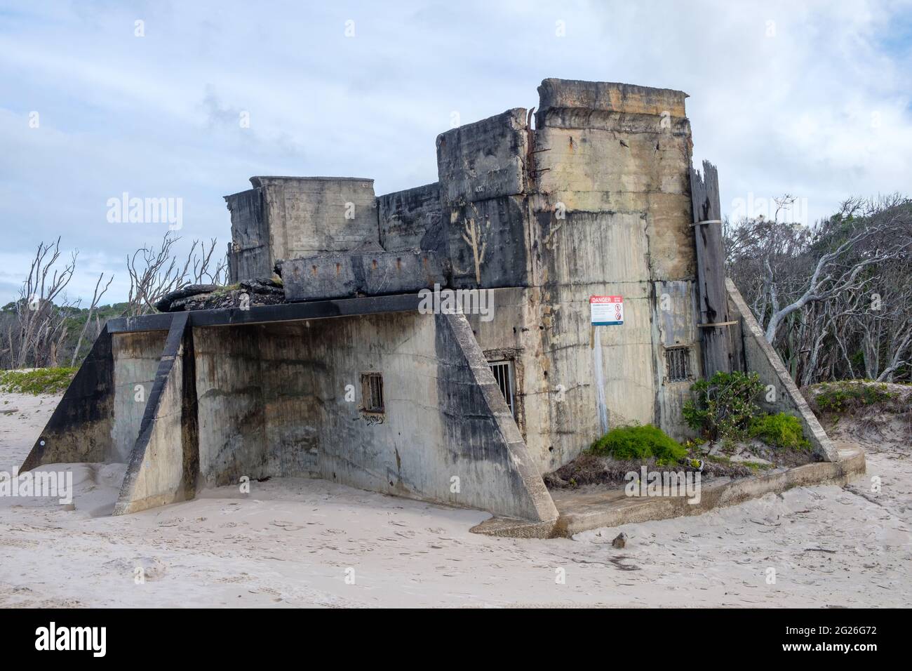Old WW2 fortifications on Bribie Island Stock Photo - Alamy