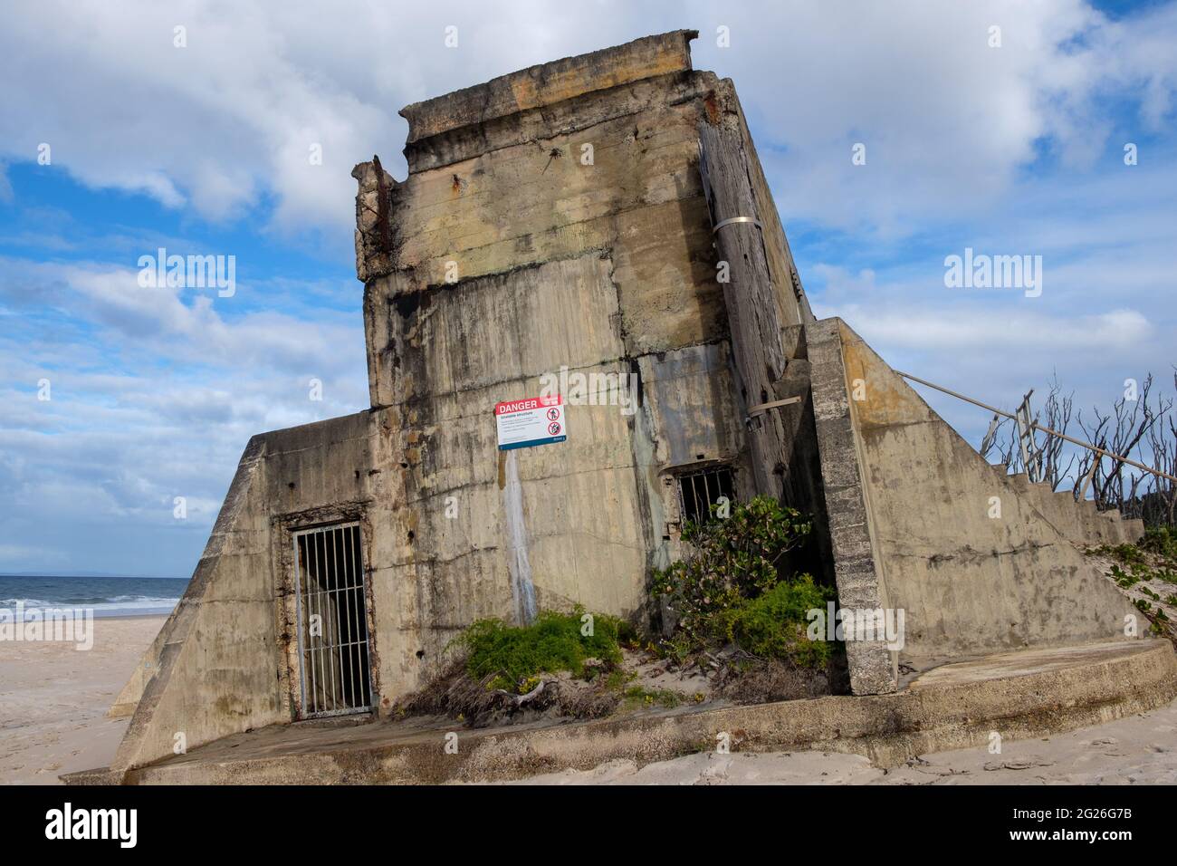 Old WW2 fortifications on Bribie Island Stock Photo - Alamy