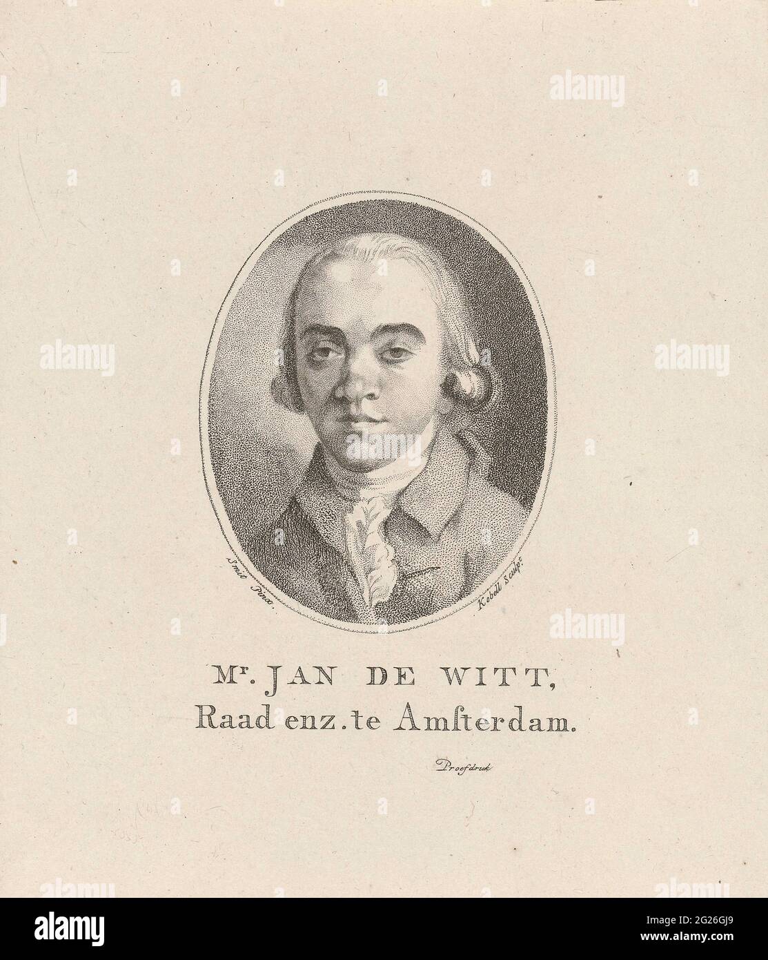 Portrait of Jan de Witt; Mr. Jan de Witt, council etc. in Amsterdam ...