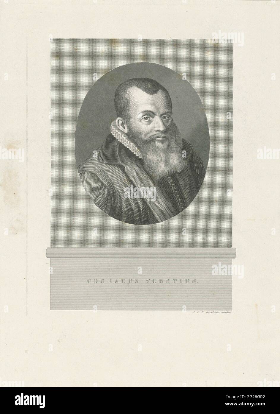 Portrait of Conradus Vorstius. Portrait of the German Theologian ...