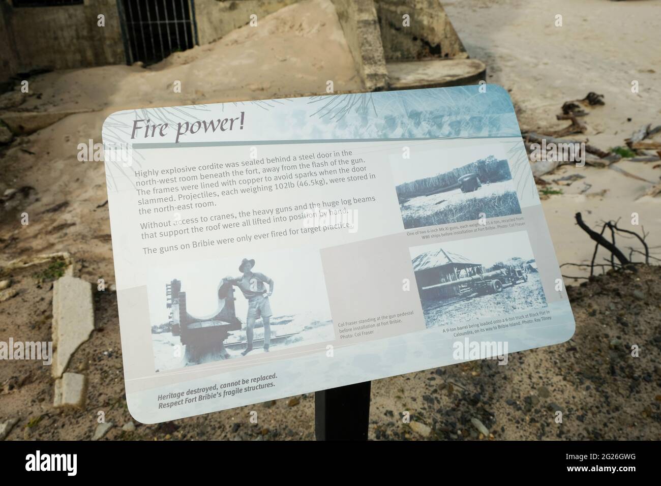Old WW2 fortifications on Bribie Island Stock Photo - Alamy