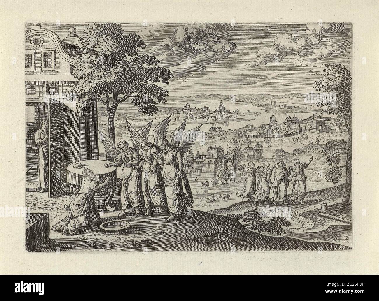 Landscape with Abraham and the three angels; Landscapes with scenes ...