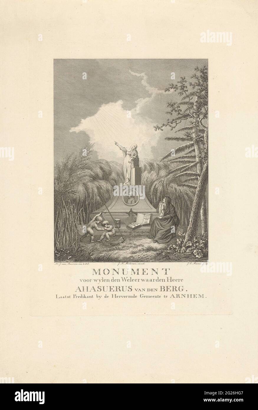 Grave monument for Ahasverus van den Berg; Monument to Wylen den first ...