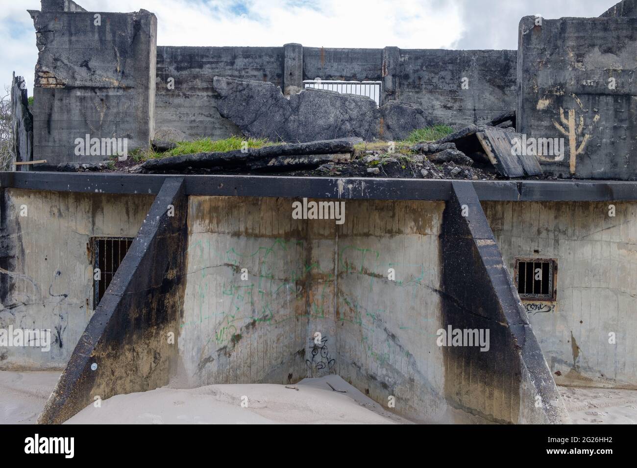 Old WW2 fortifications on Bribie Island Stock Photo - Alamy