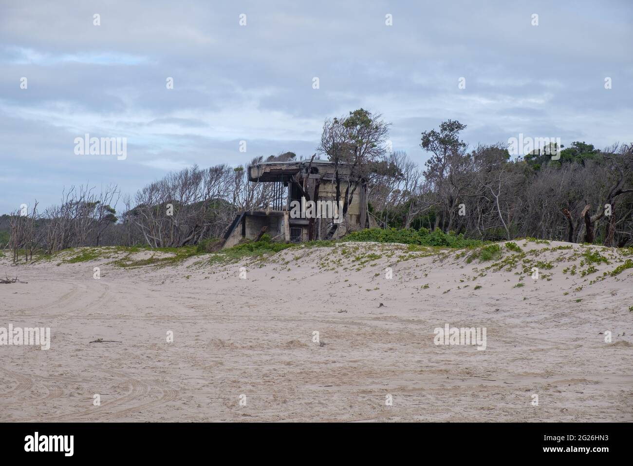 Old WW2 fortifications on Bribie Island Stock Photo - Alamy