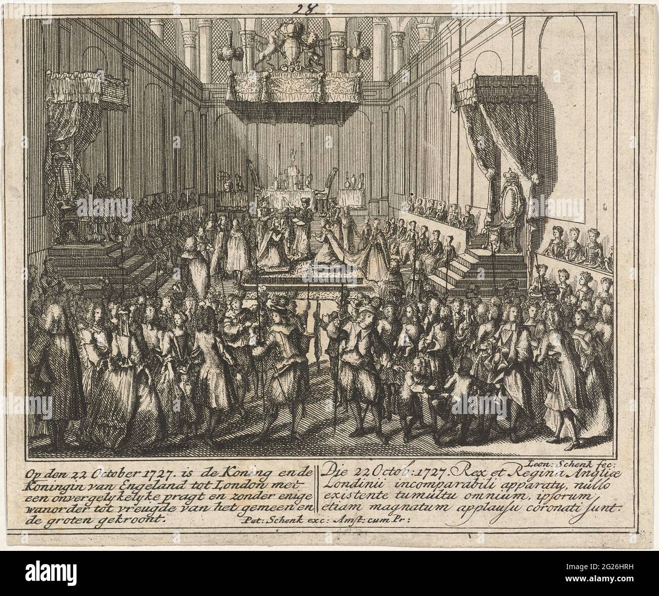 Coronation of George II, king of England; On October 22, 1727 the king ...