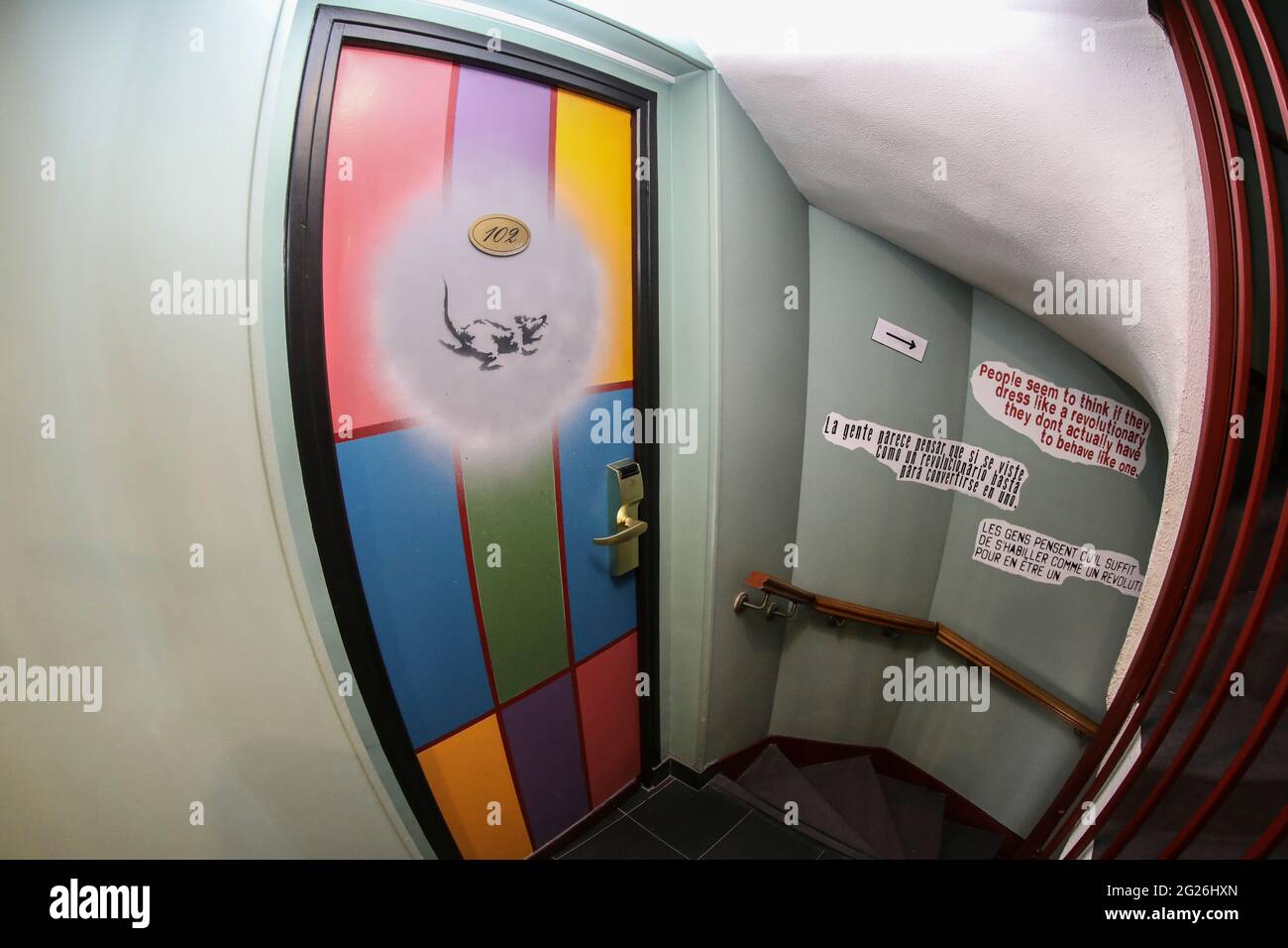 WALLED OFF HOTEL PARIS, BANKSY HOTEL Stock Photo - Alamy