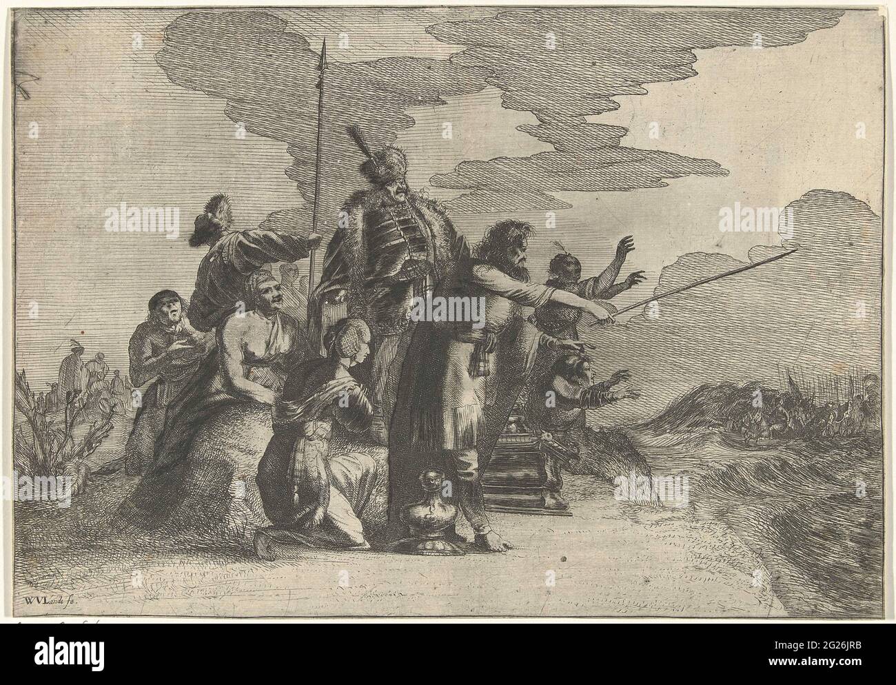 Pharaoh's army drowns in the Red Sea. Moses is surrounded by Israelites ...