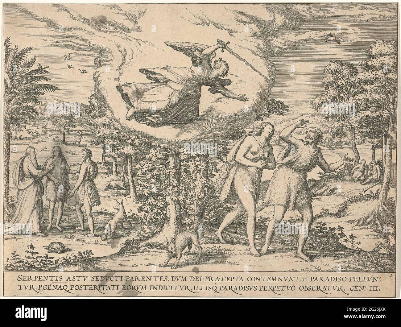 Expulsion from paradise. Links gives God to Adam and Eva clothing. On ...