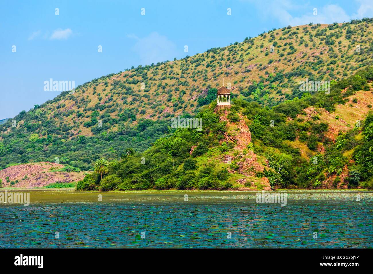 Jet Sagar lake and Cattle Guard Hut Tiger Hills situated in Bundi town ...