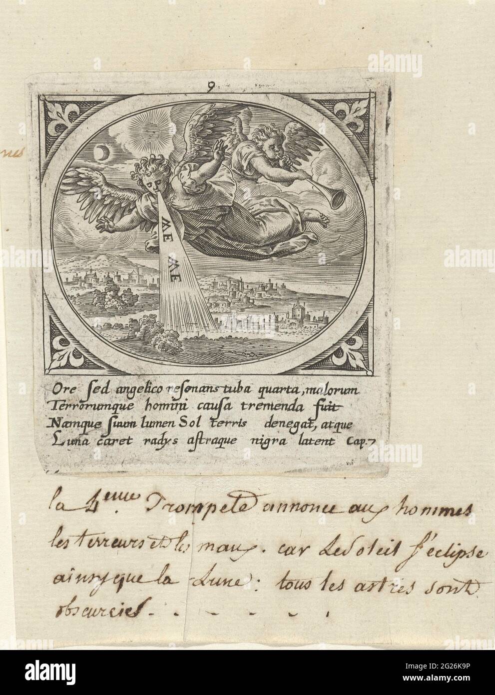 Fourth angel blows on trumpet; Revelation of John on Patmos; Icone ...