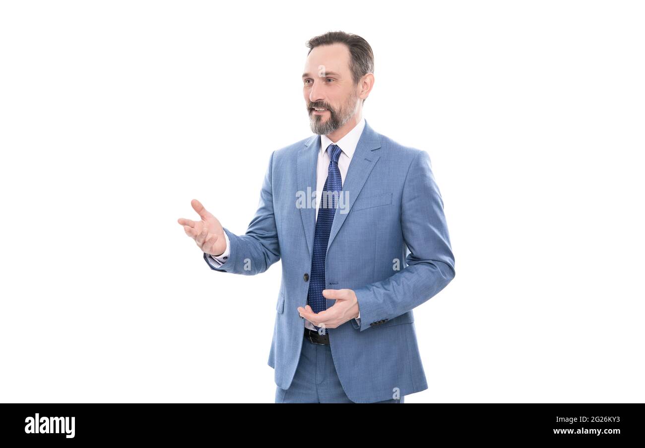 business communication. successful man in businesslike suit ...