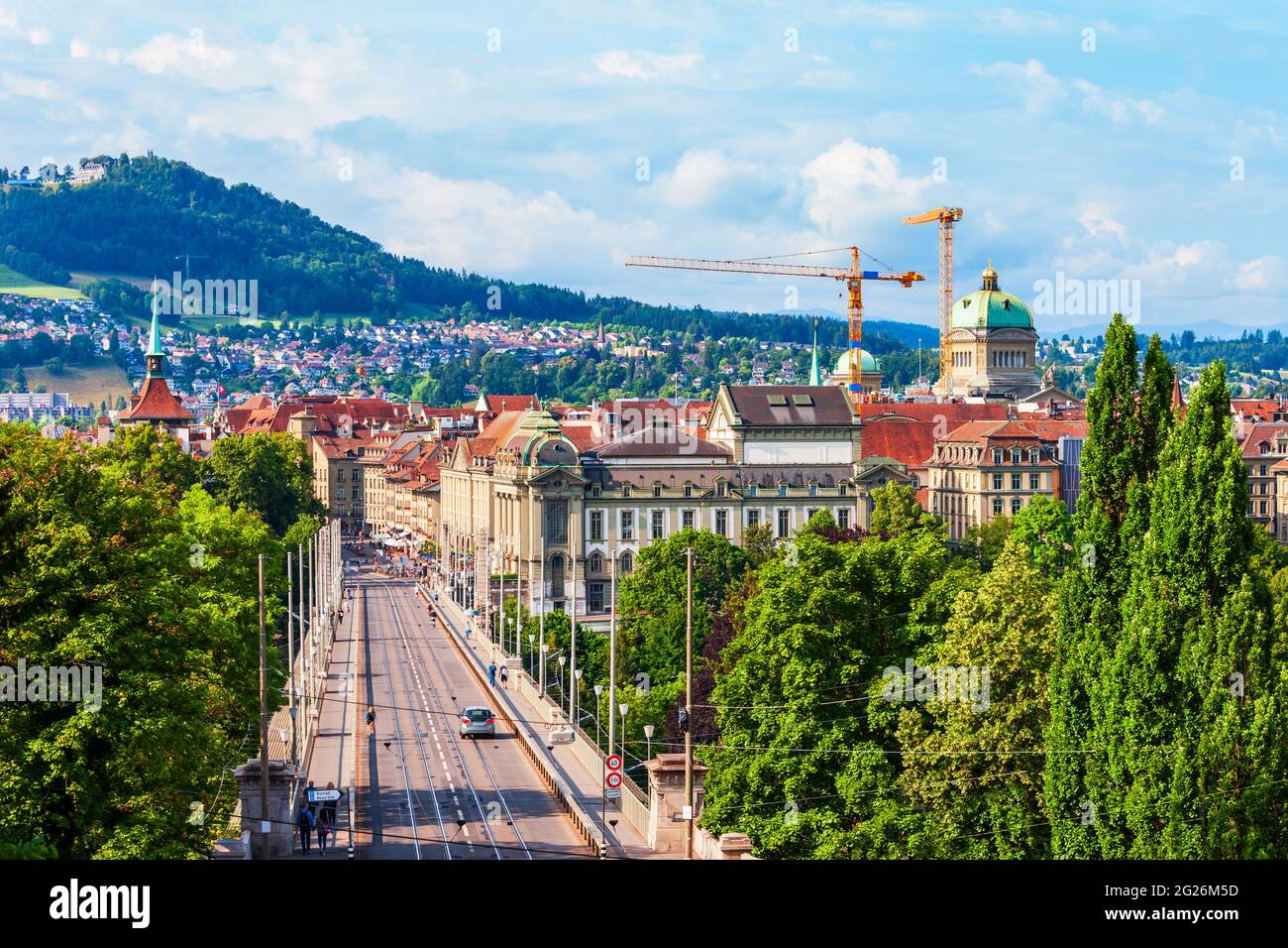 Bern city aerial panoramic view. Bern is the capital of Switzerland ...
