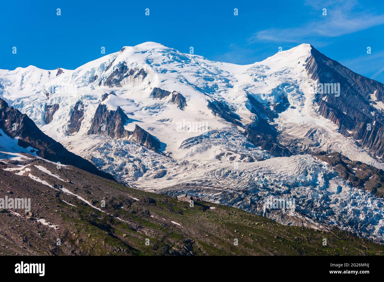 Mont Blanc or Monte Bianco meaning White Mountain is the highest ...