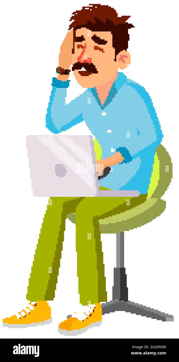 man manager made stupid mistake in report cartoon vector Stock Vector ...