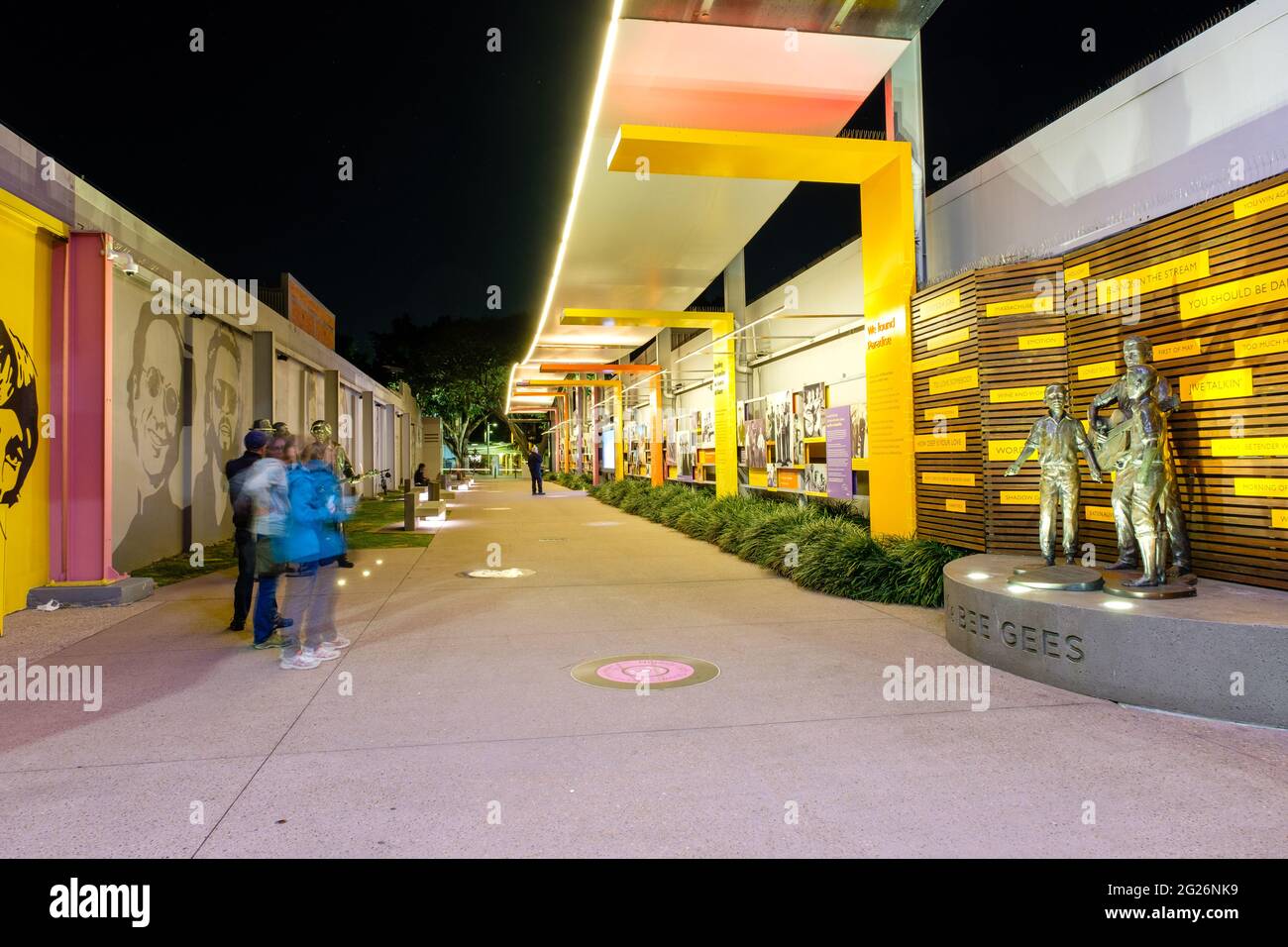 Redcliffe at night - Bee Gees Way Stock Photo - Alamy