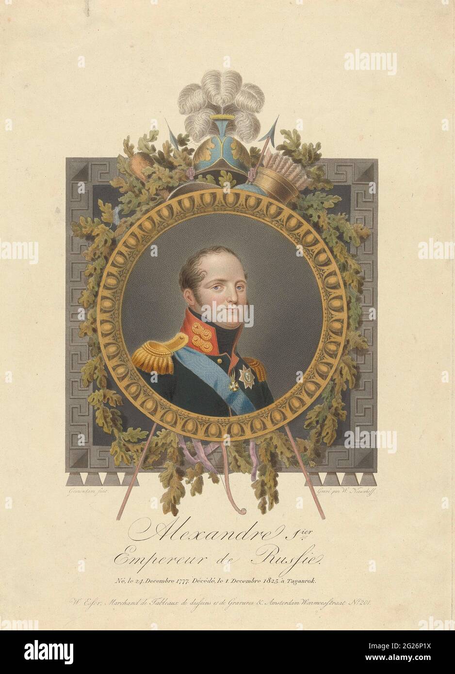 Portrait of Tsar Alexander I from Russia. Portrait of Alexander I, Tsar ...