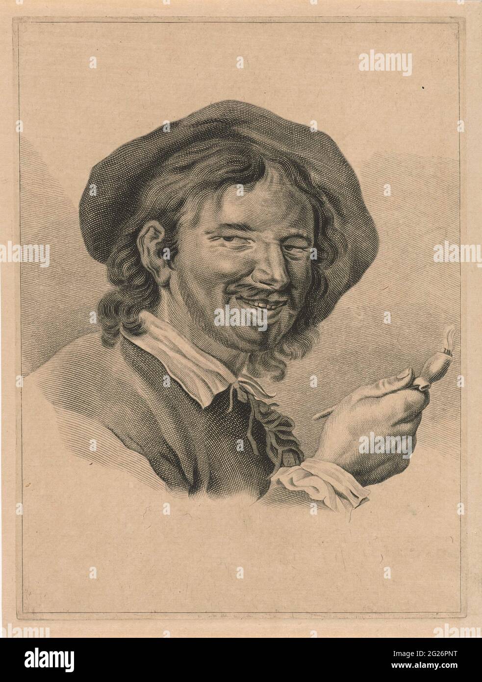 Smiling man with pipe Stock Photo - Alamy