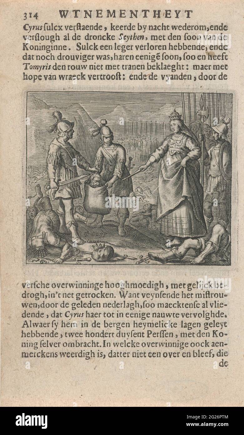 Tomyris and Cyrus. Tomyris, queen of the massageten, punishes the ...