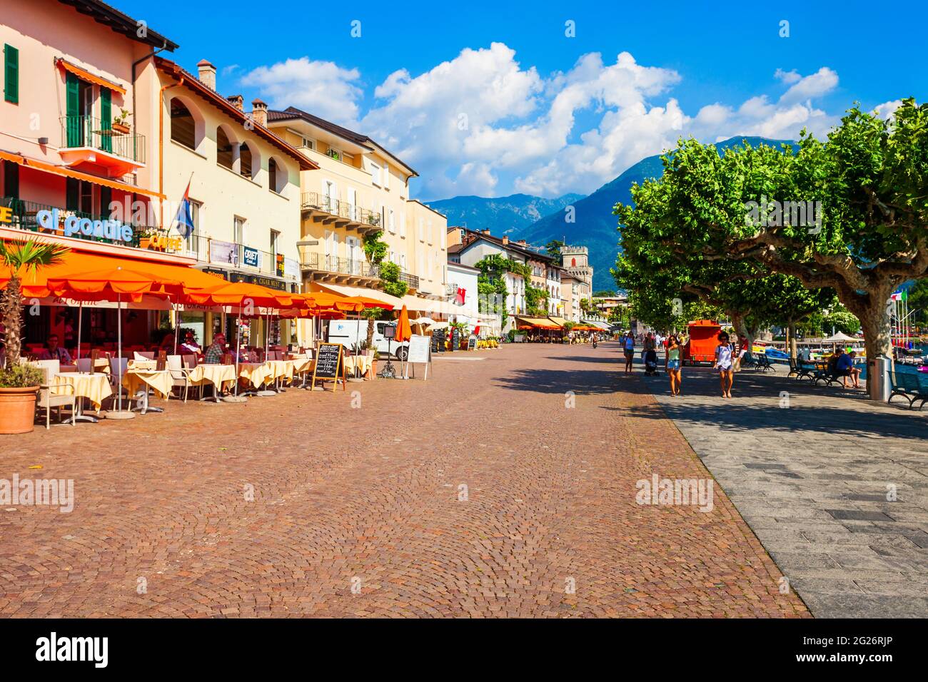 Locarno, swiss city on the lake, in a sunny day Stock Photo - Alamy