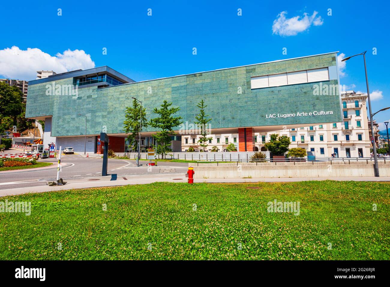 LUGANO, SWITZERLAND - JULY 09, 2019: LAC Lugano Art and Culture Centre ...