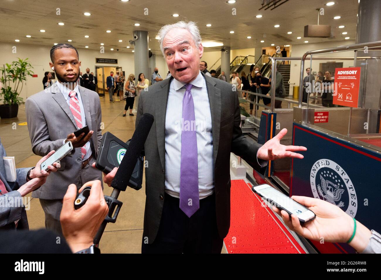 June 8, 2021 - Washington, DC, United States: U.S. Senator Tim Kaine (D ...