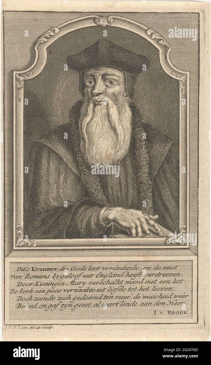 Portrait of Thomas Cranmer. Portrait bust of the Archbishop Thomas ...