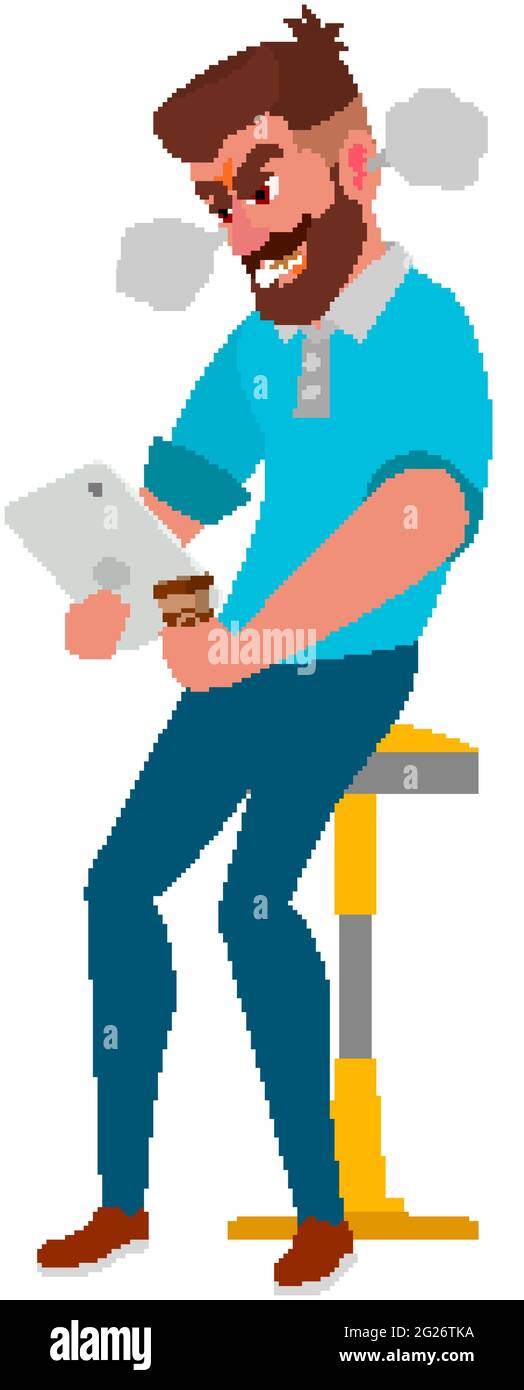 angry man lost money on trade market cartoon vector Stock Vector Image ...