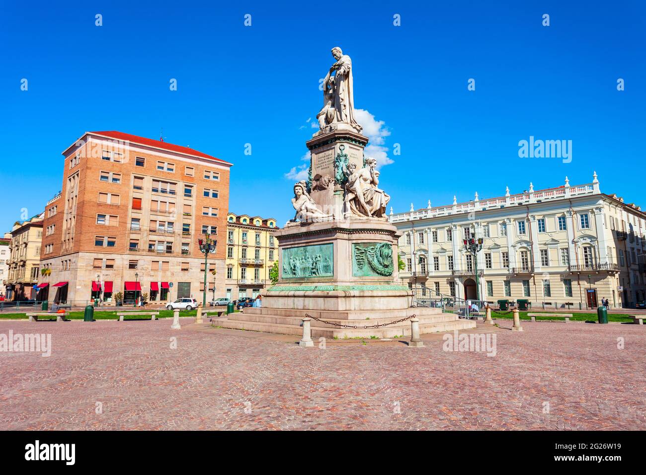 Piazza Carlo Emanuele II is a city square in Turin, Piedmont region of ...