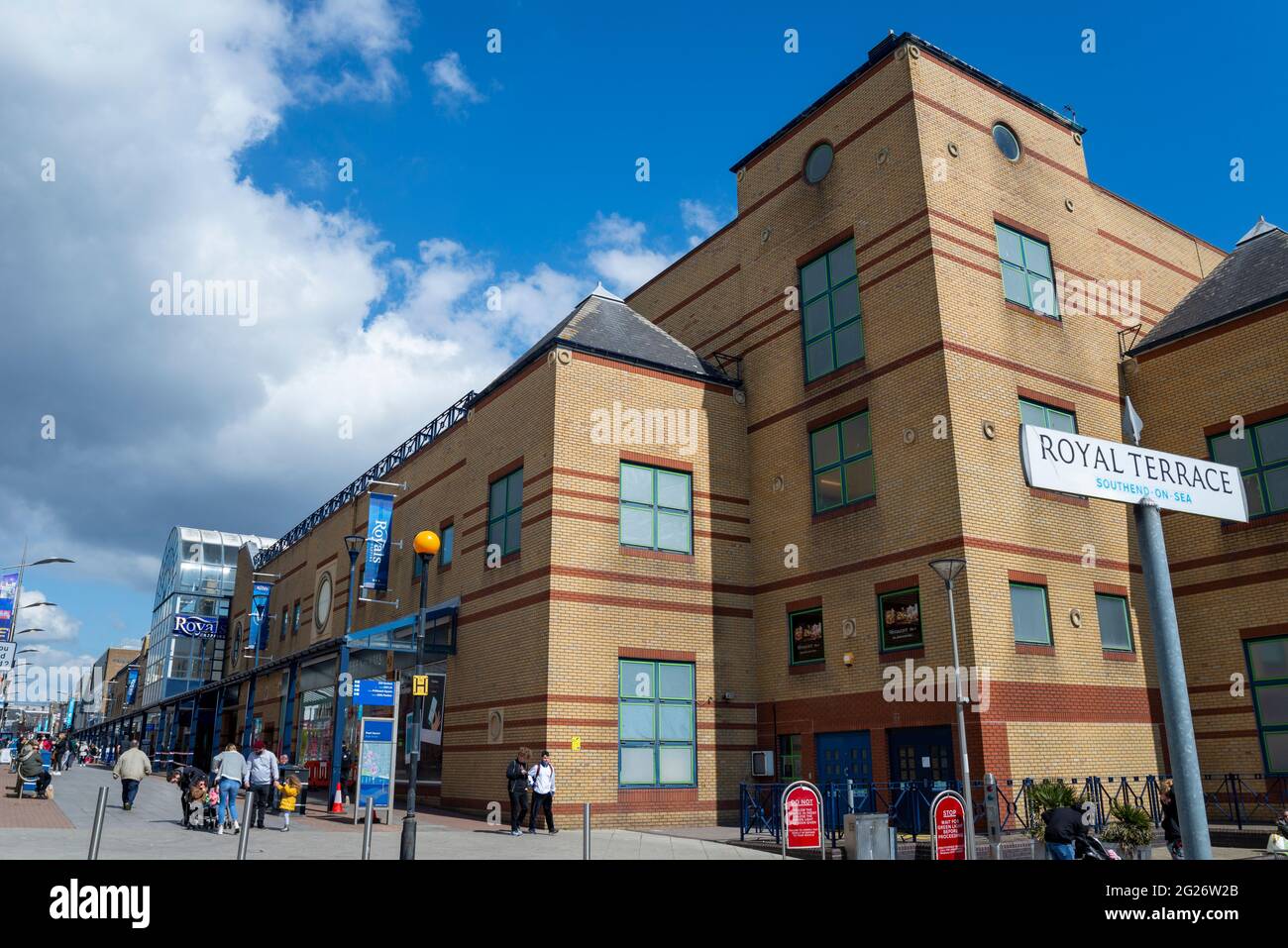 The Royals shopping centre in High Street, Southend on Sea, Essex, UK ...