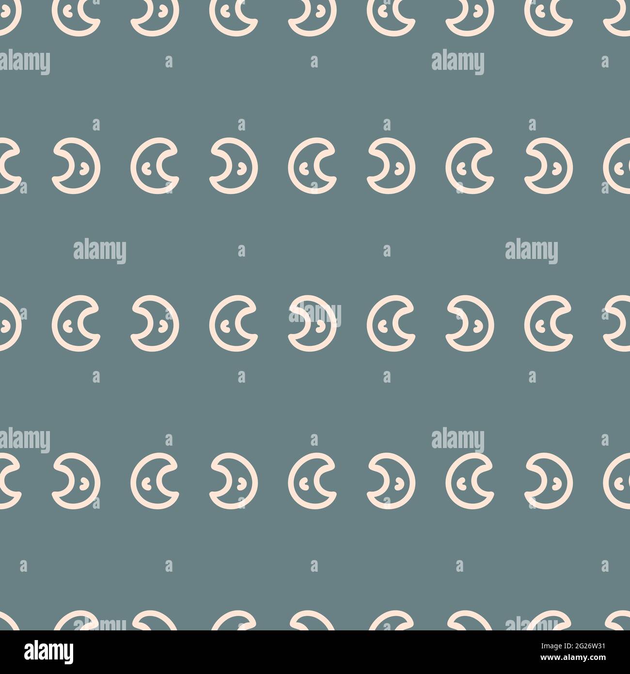Seamless background moon gender neutral pattern. Whimsical minimal ...