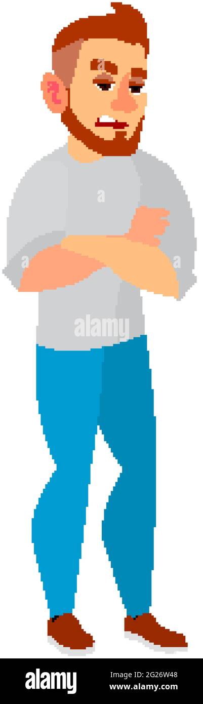 serious man ceo talking with employees cartoon vector Stock Vector ...