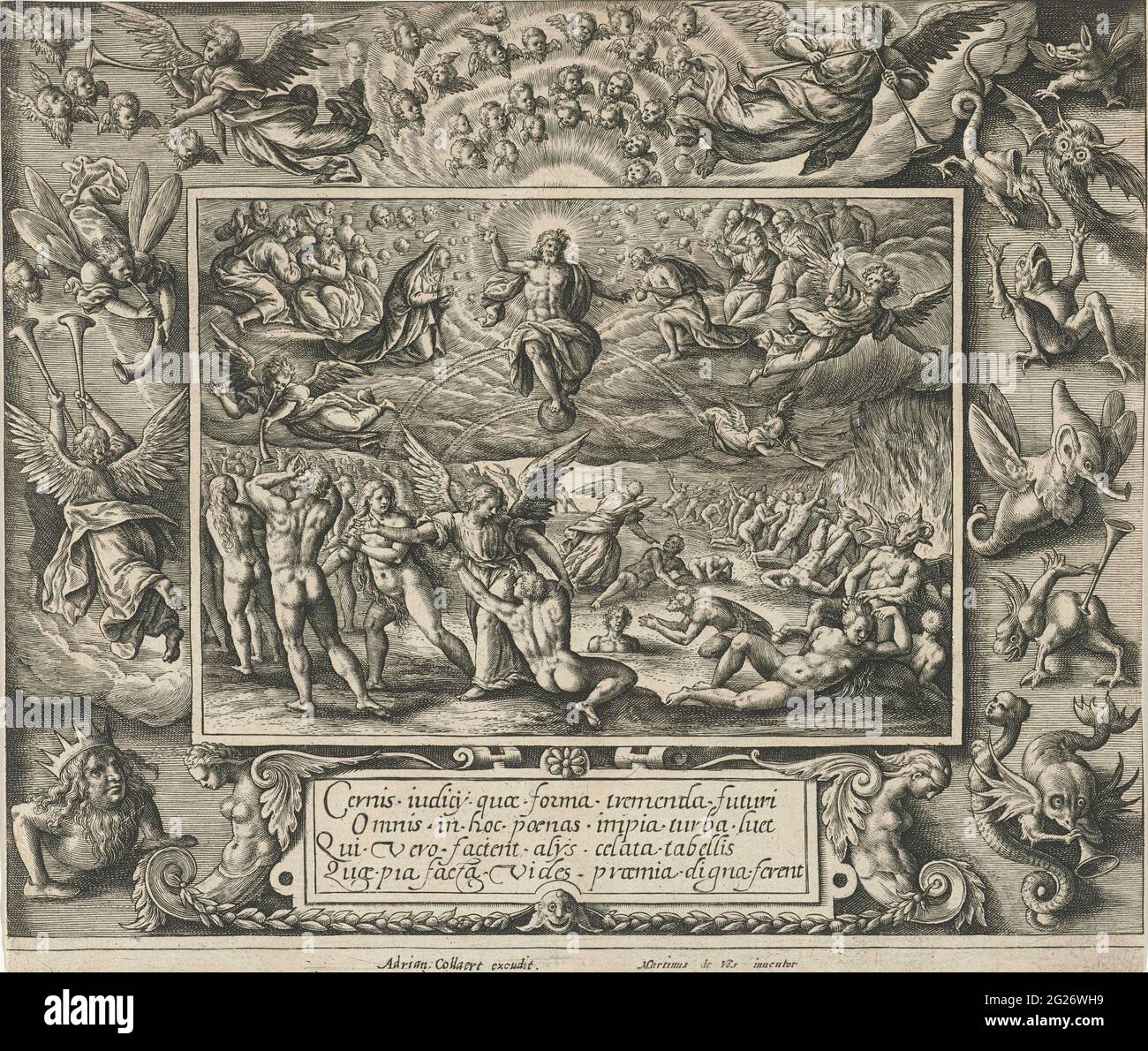 Last judgement; The last judgment and the seven works of mercy. Christ ...