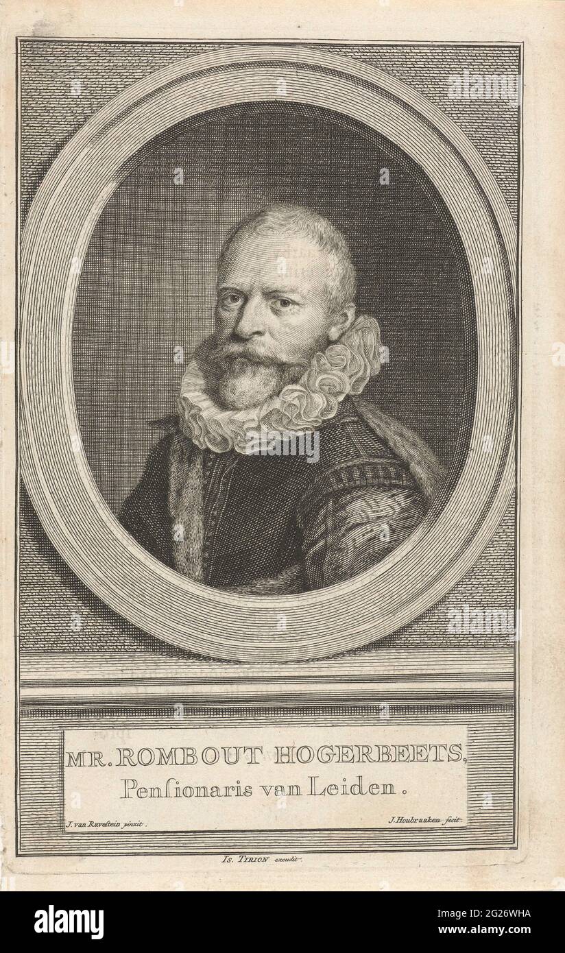 Portrait of rombout highest; Mr. Rombout. Bust to the left of Rombout ...