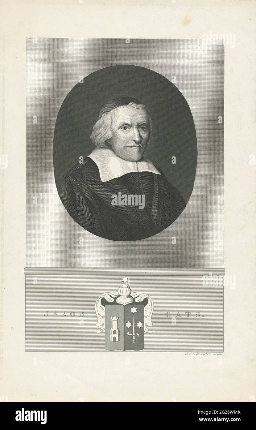 Portrait of Jacob Cats. Portrait of the poet, lawyer and politician ...